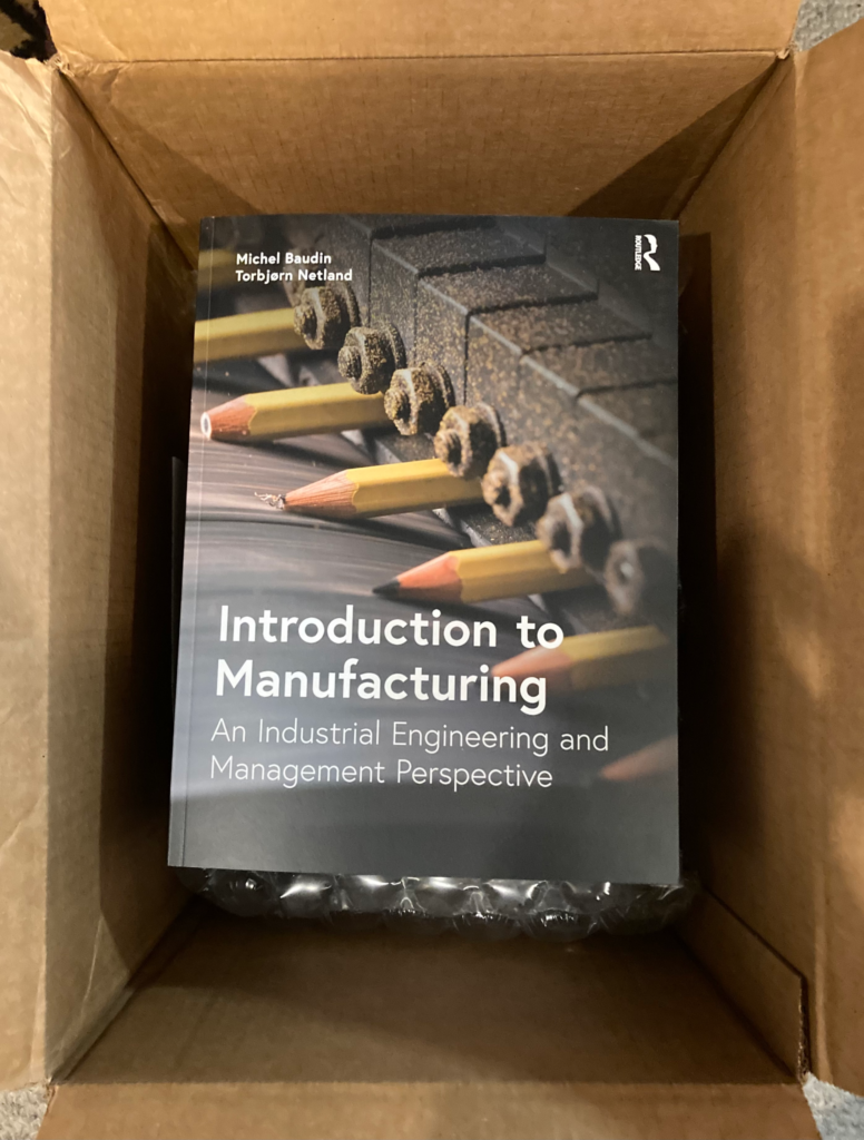 Introduction to Manufacturing -- First Print Copies – Michel Baudin's Blog
